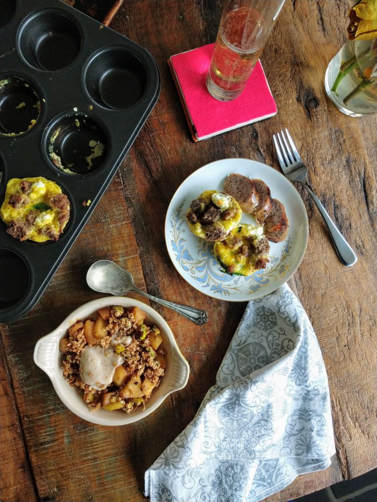 Egg Strata muffin cups - happy eats healthy
